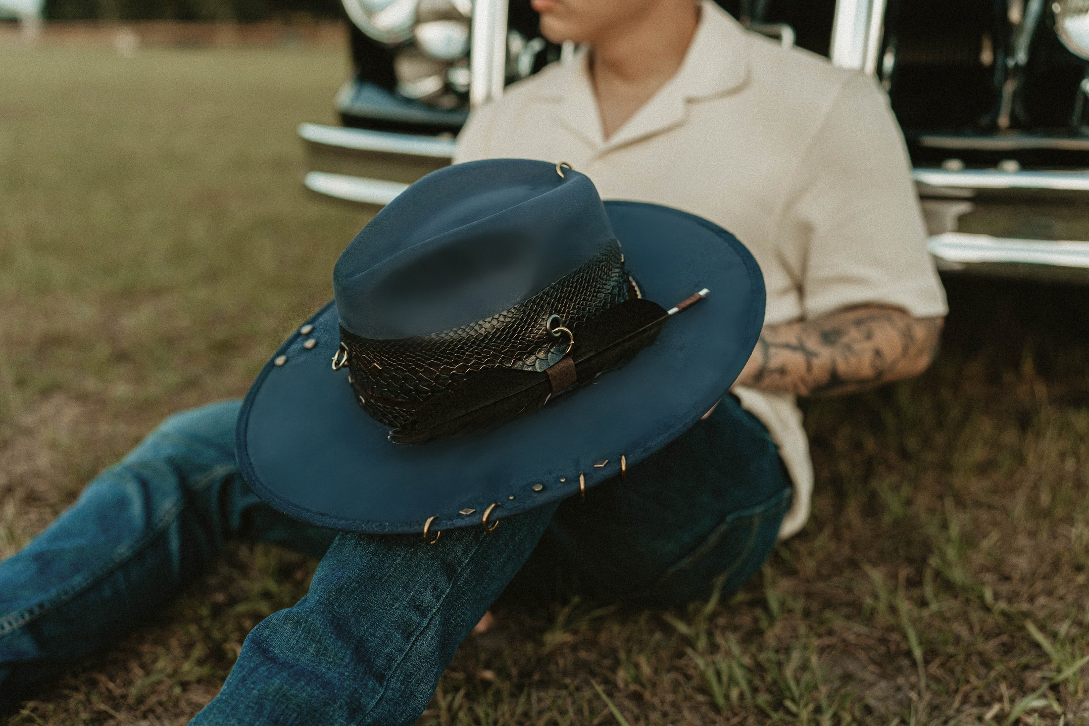 Western Fedora "Copperhead" in Midnight Desert – Untamed Hats