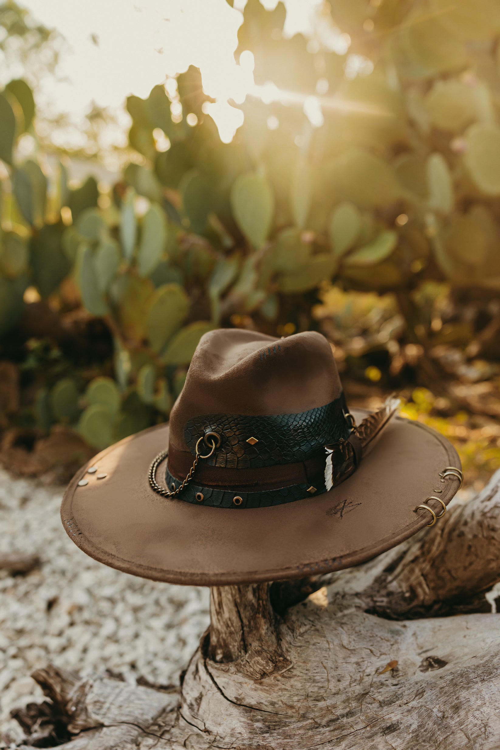 Western Fedora "Copperhead" in Tobacco – Untamed Hats