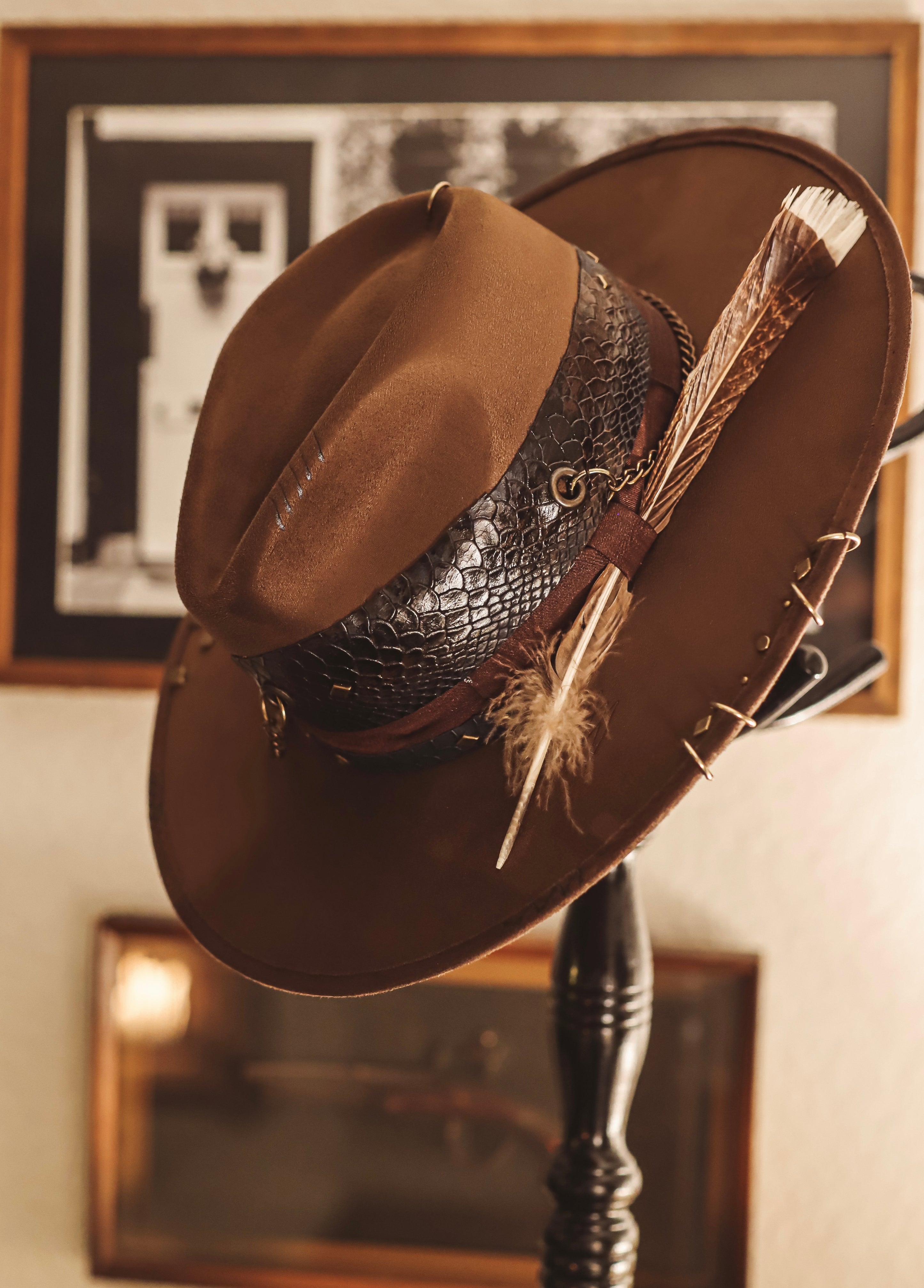 Western Fedora "Copperhead" in Tobacco – Untamed Hats