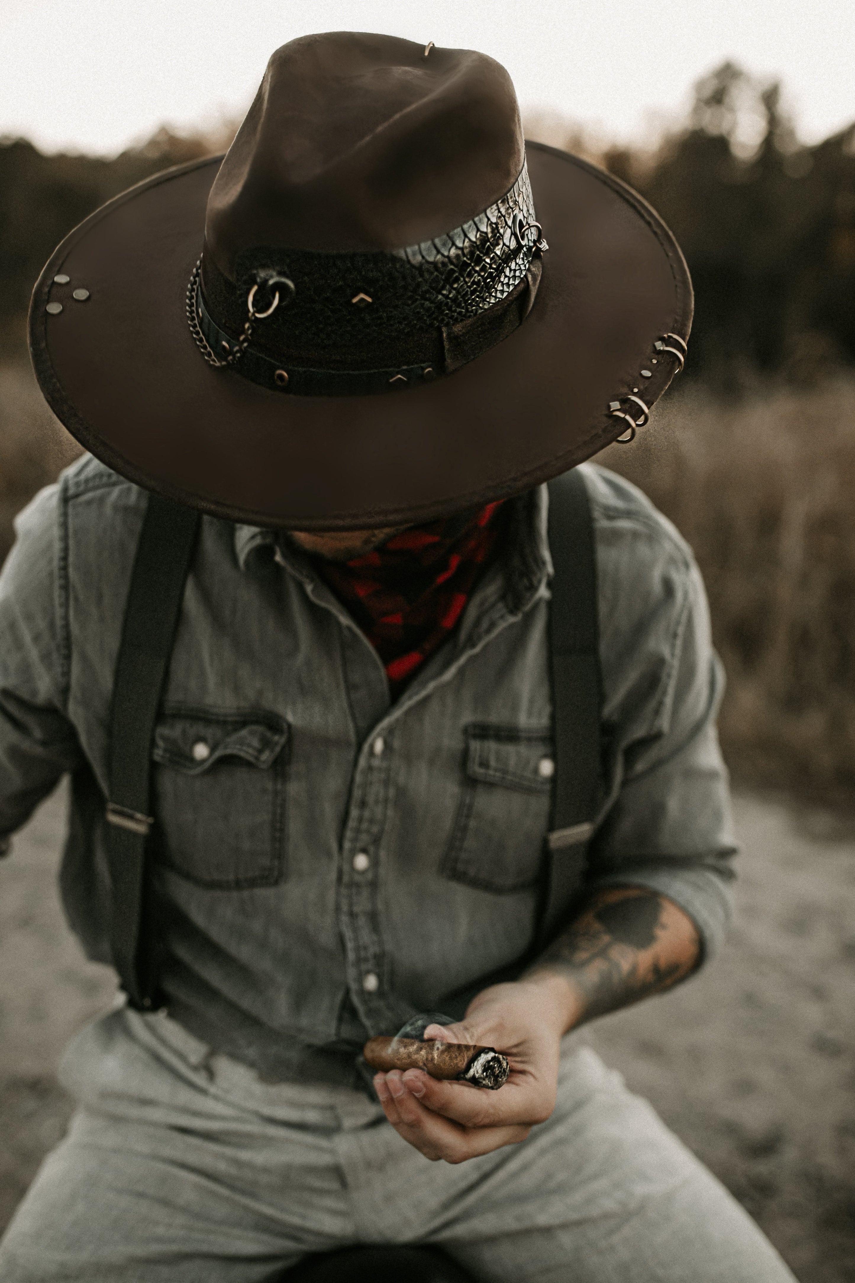 Western Fedora "Copperhead" in Tobacco – Untamed Hats