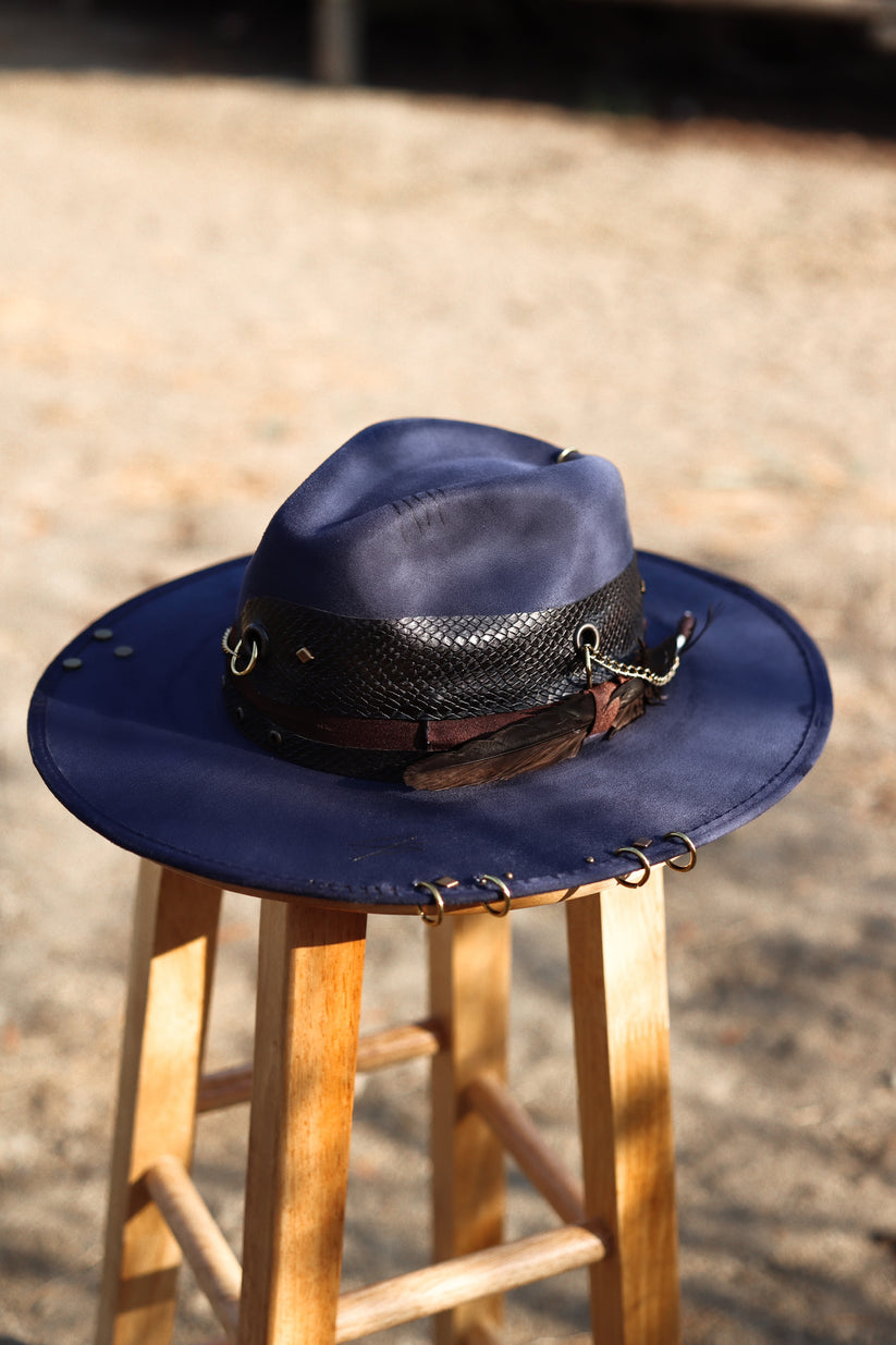 Western Fedora "Copperhead" in Midnight Desert – Untamed Hats